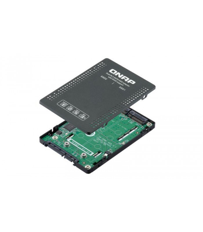 QNAP QDA-A2MAR Dual M.2 SATA SSD to 2.5” SATA Adapter Converter with ...