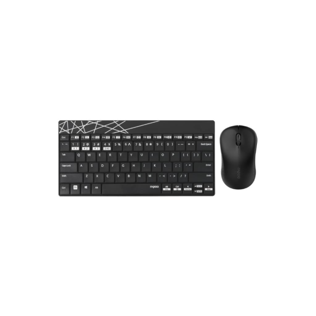 Wireless Mouse & Keyboard Combo Black [KB-8000M-BK] - IRIS Technology