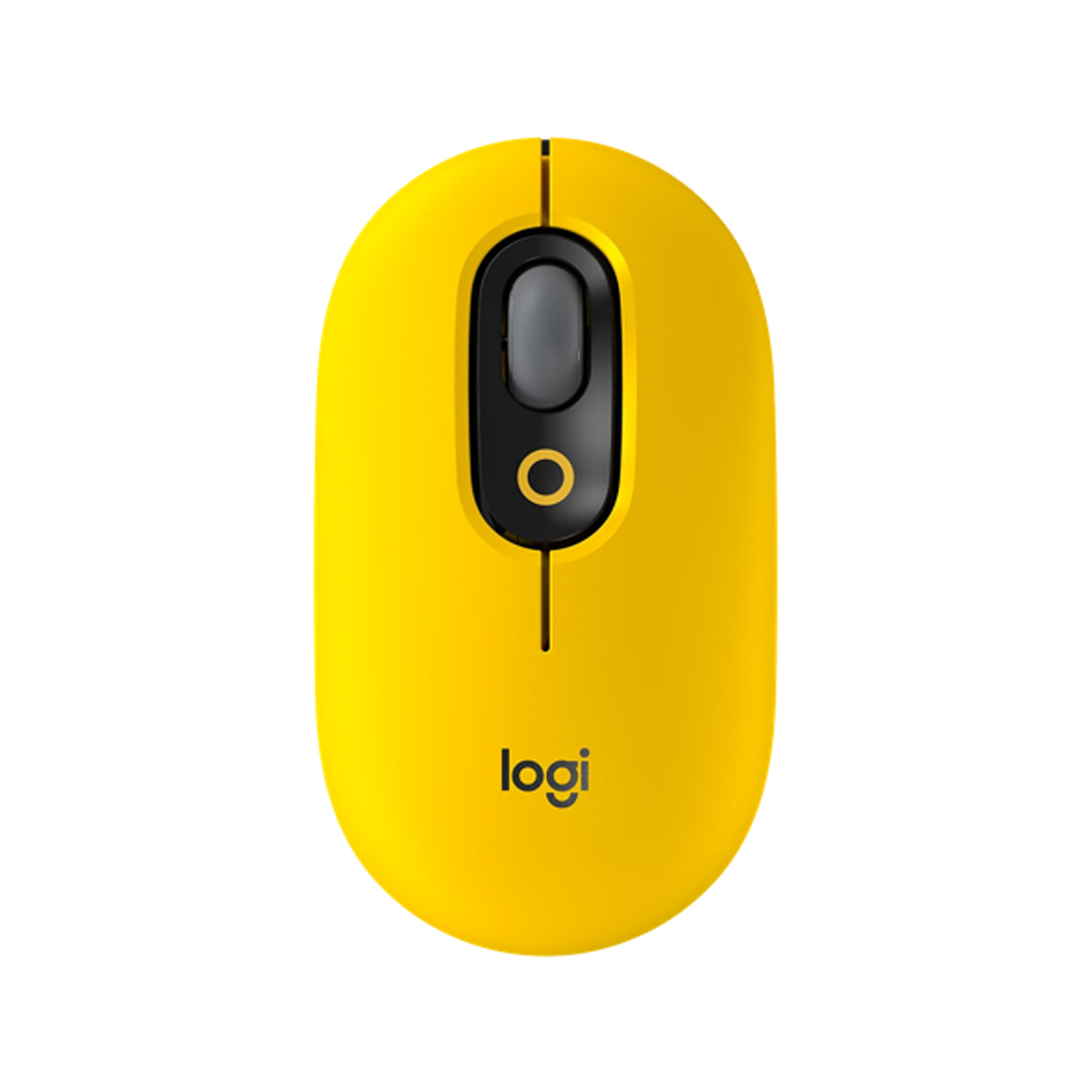 Logitech Pop Mouse Blast Wireless Mouse with Customizable Emoji (Yellow ...