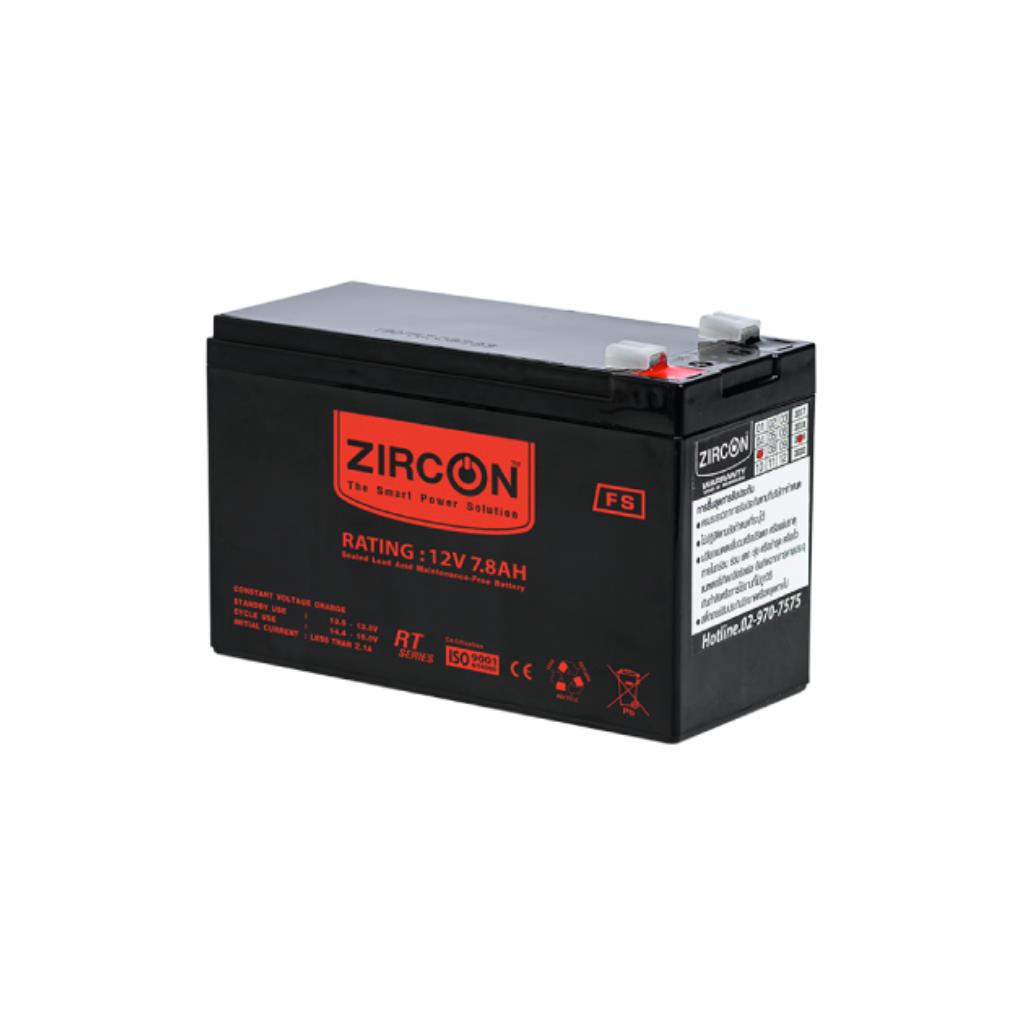 (ZC-BATTERY_12V/7.8AH) ZIRCON UPS (เครื่องสำรองไฟ) Zirco ZC-Battery ...